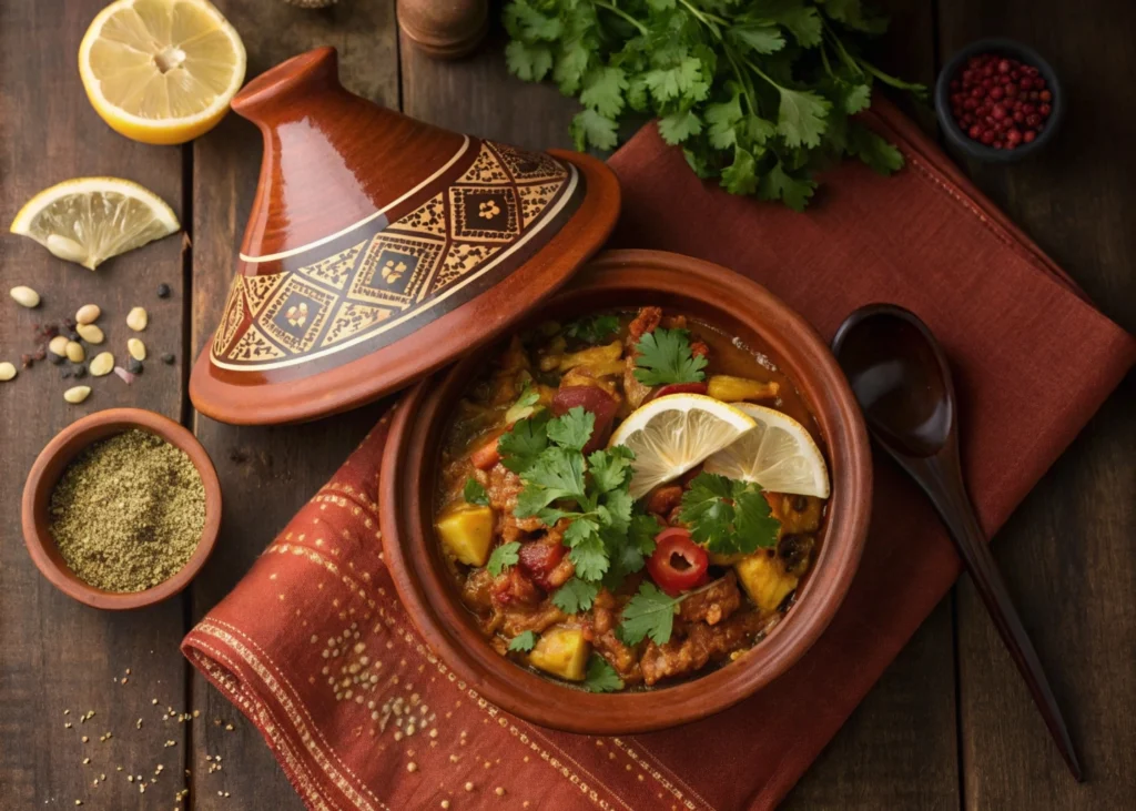 Amazing Vegetarian Tagine chickpeas and carrots in 30 Minute