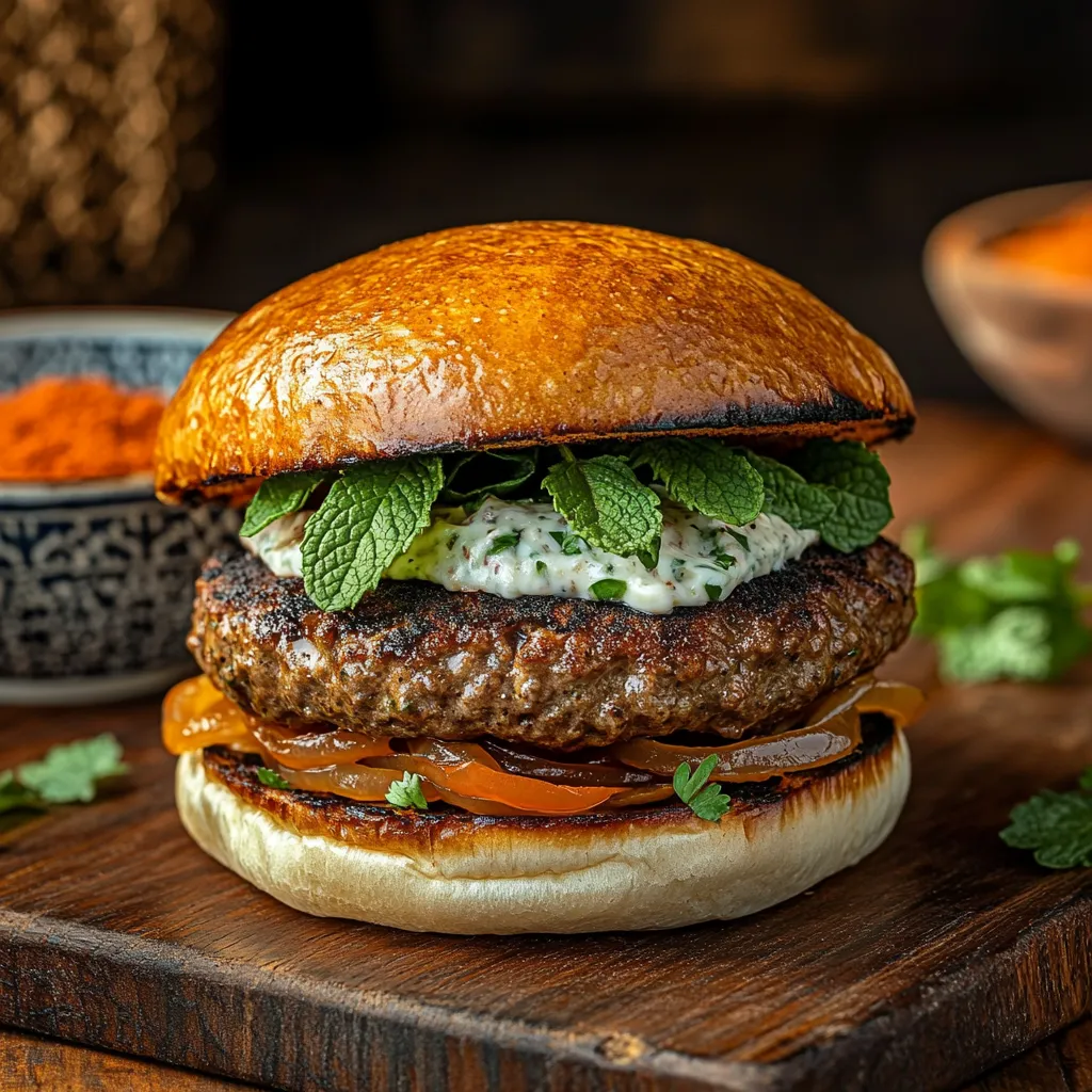 Best Spiced Moroccan Burger with Exotic Herbs & Spices