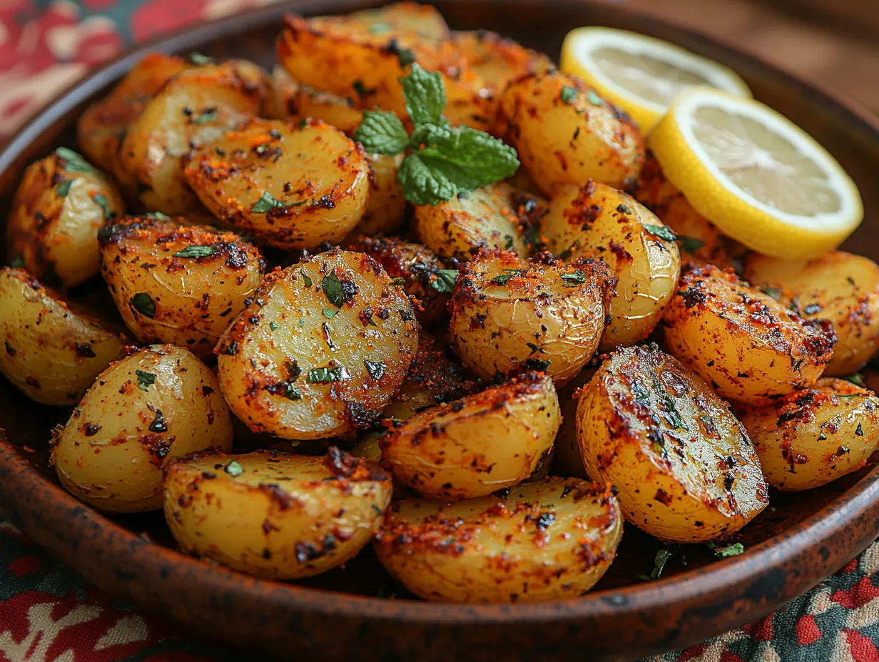 Moroccan Mint and Lemon Roasted Potatoes amazing Perfection