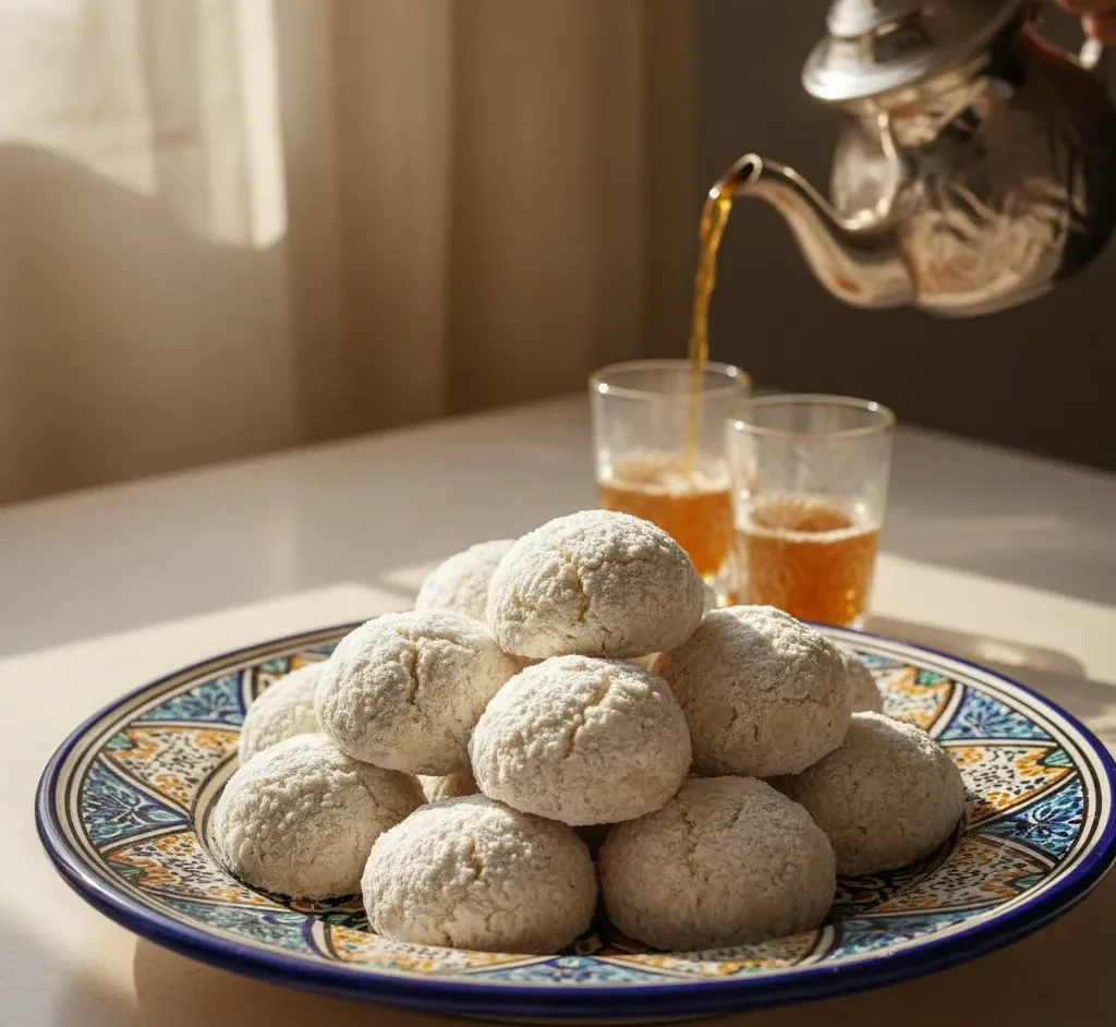 Authentic Moroccan Coconut Snowball Cookies: Amazing!