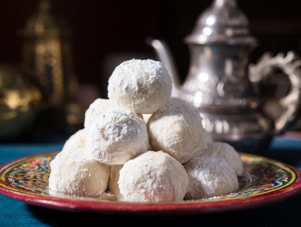 Authentic Moroccan Coconut Snowball Cookies: Amazing!